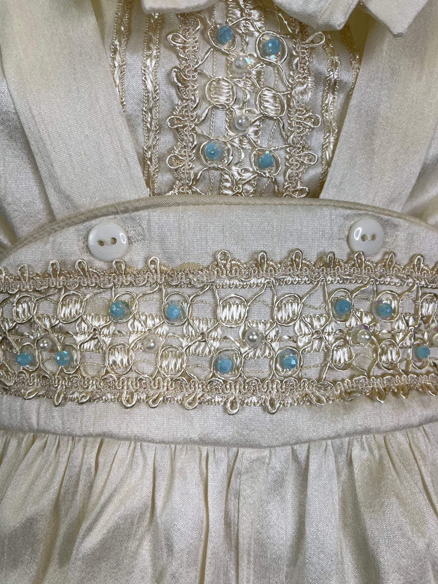 Prince Samuel boy outfit in ivory with blue stones – Bella's Baptism ...